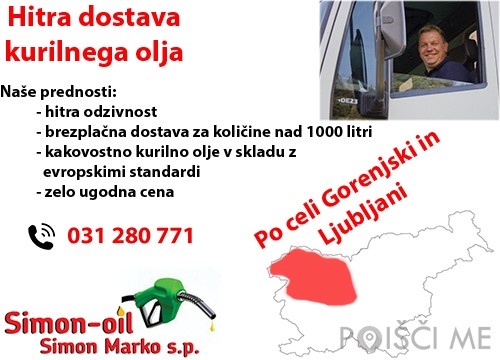 Kurilno olje dostava SIMON - OIL, SIMON MARKO S.P. Cerklje na ...